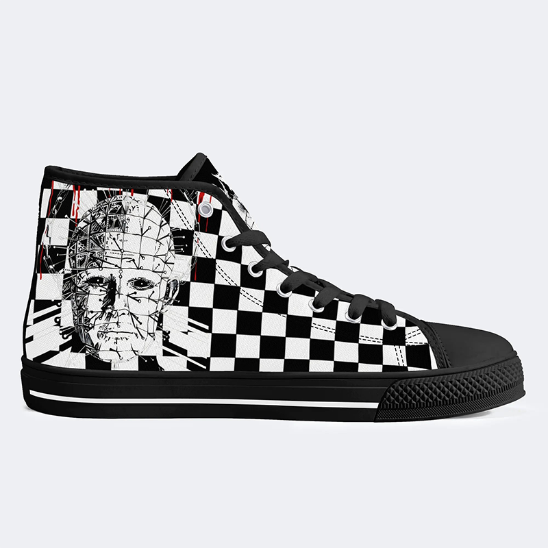 Unisex Black Metal Pinhead Print - High Top Canvas– OOTDBuyer